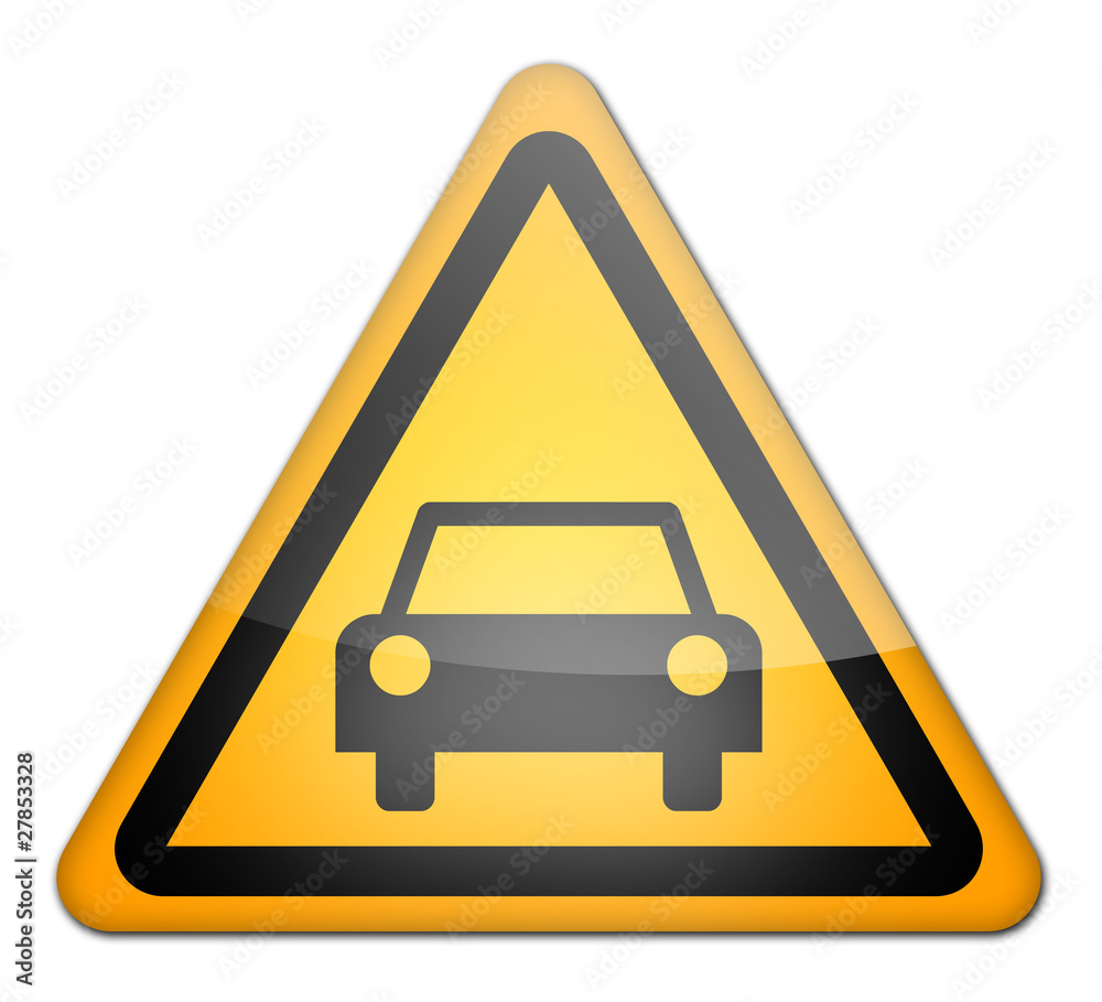 Hazard Sign "Danger - Moving Vehicles" Stock Illustration | Adobe Stock
