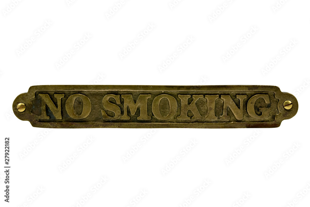 Poster brassy sign no smoking isolated on white background – Wall Art ...