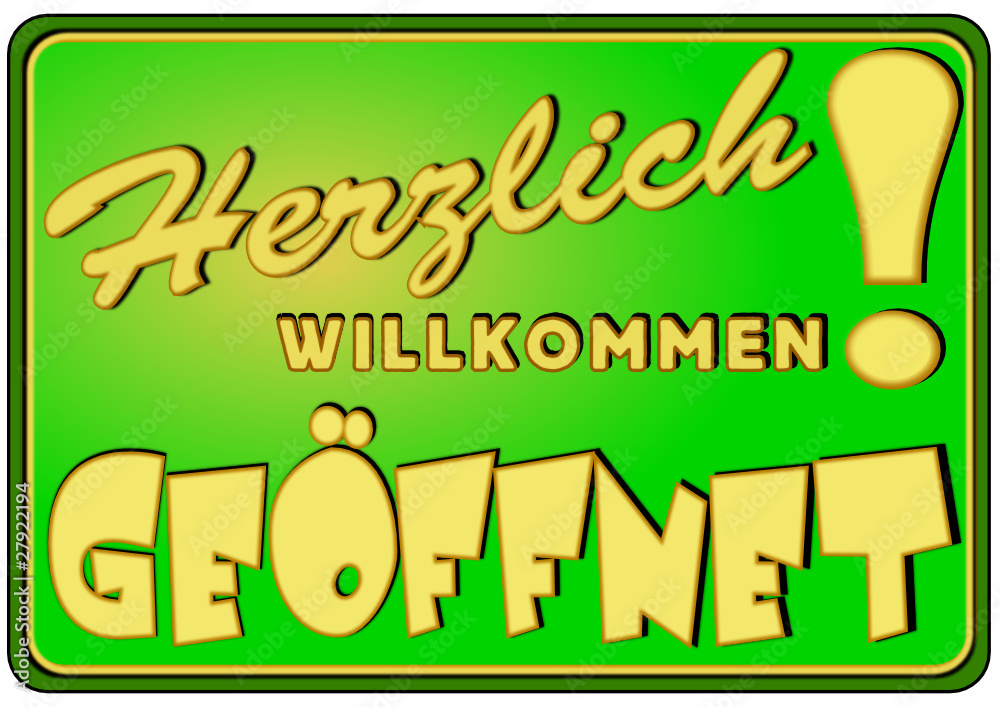 Ladenschild geöffnet Stock-Vektorgrafik | Adobe Stock