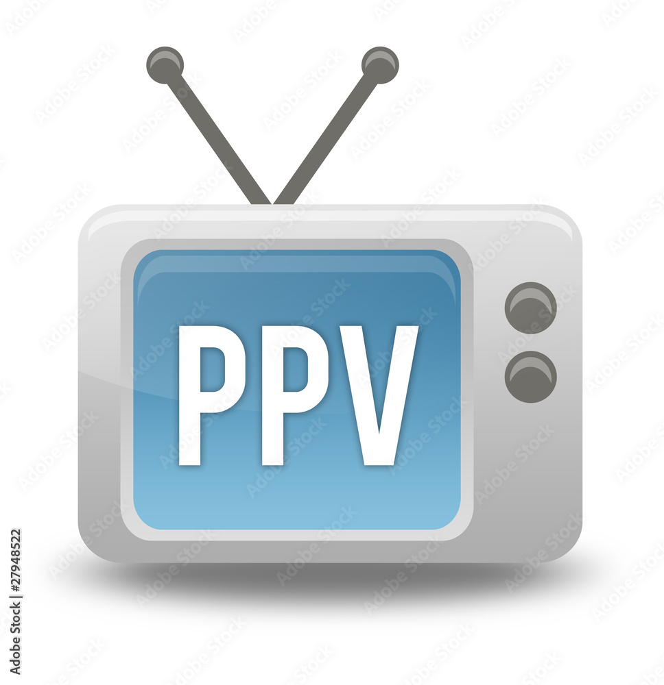 Cartoon-style TV Icon with "PPV" wording on screen Stock Illustration ...