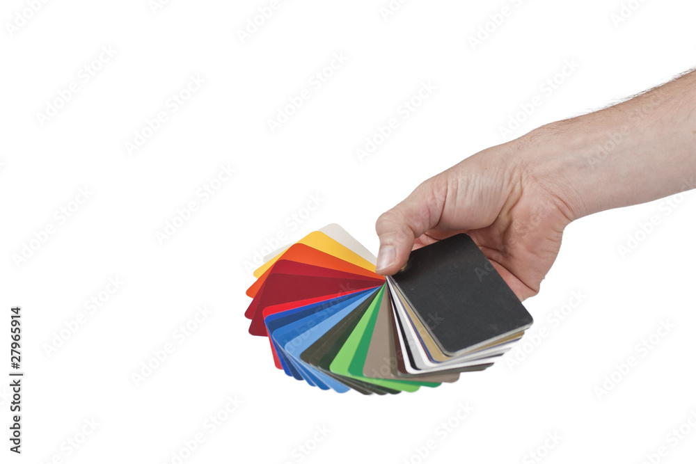 Sample Color Chart hold Stock Photo | Adobe Stock