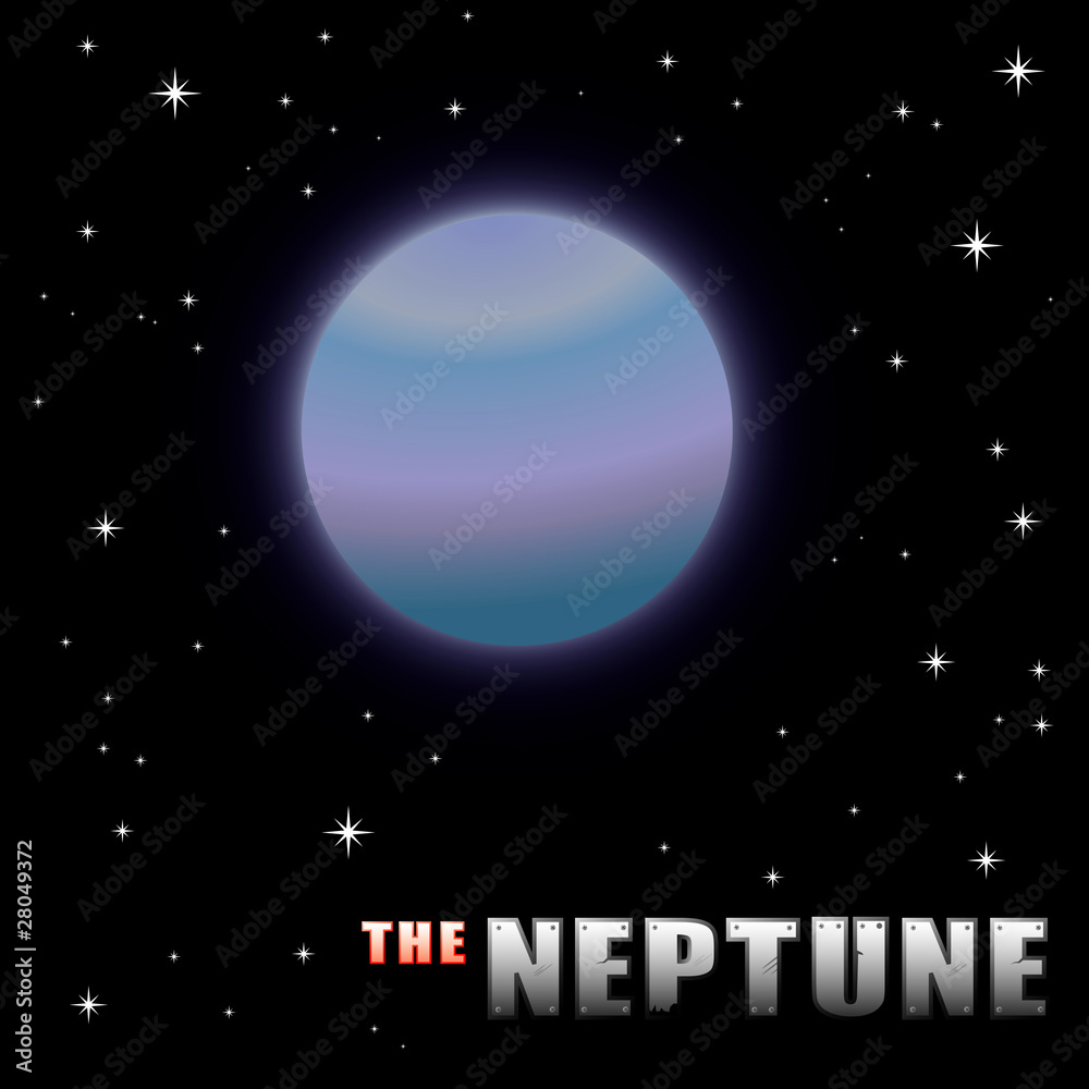 Cartoon Neptune Stock Vector Adobe Stock