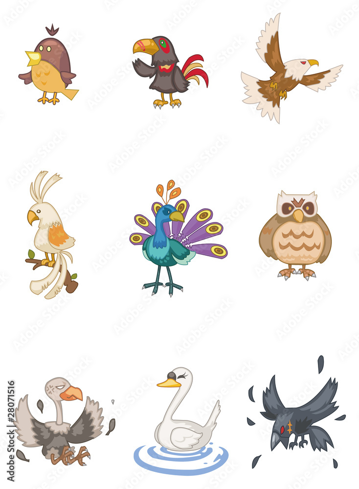 cartoon bird Stock Vector | Adobe Stock