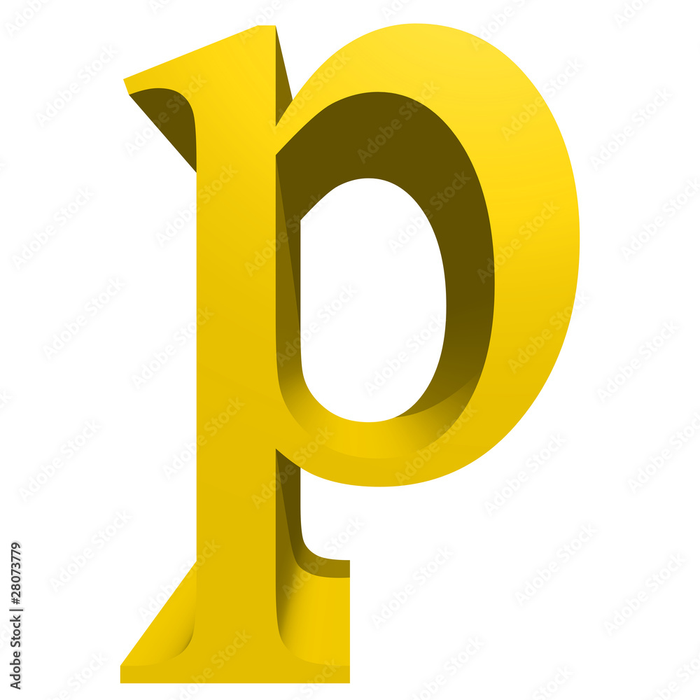 High resolution 3D yellow font isolated on white background Stock ...