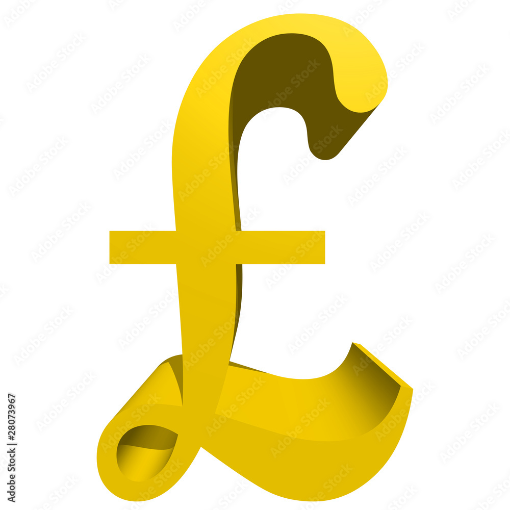 High resolution 3D yellow symbol isolated on white background Stock ...