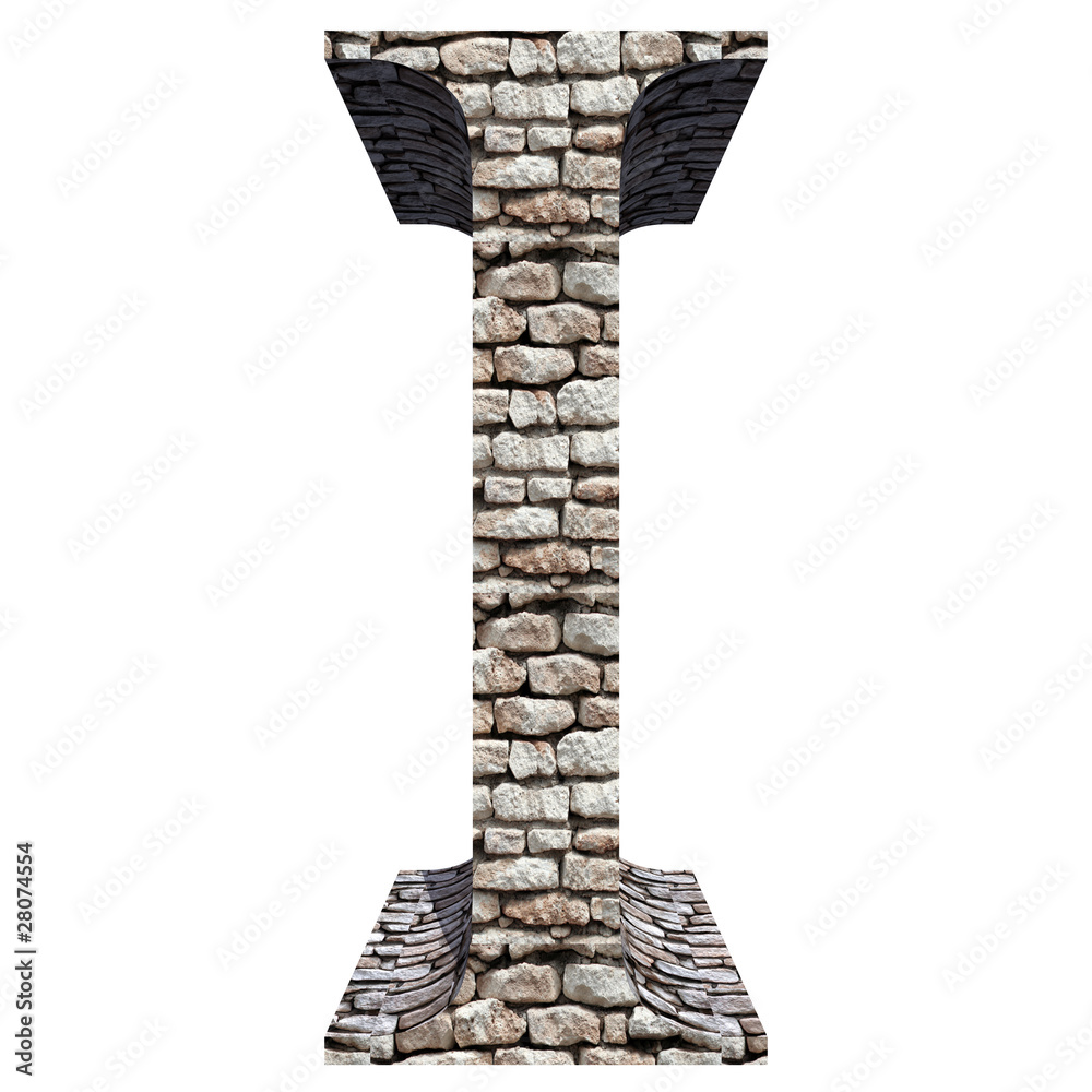 High resolution stone font isolated on white background Stock ...