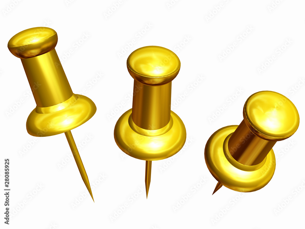 Pinnadel in Gold Stock-Illustration | Adobe Stock