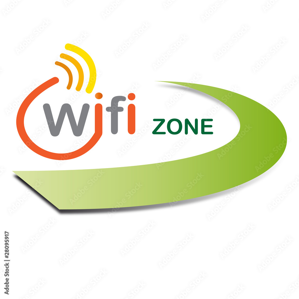 Logo wi-fi zone (vector) Stock Vector | Adobe Stock