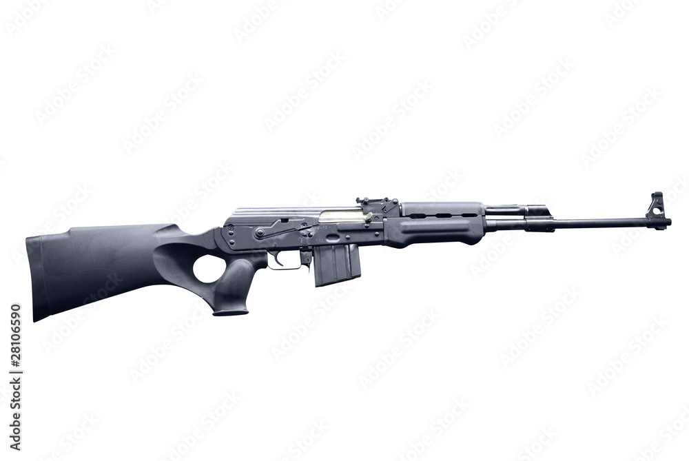 modified AK47 semi automatic hunting rifle isolated Stock Photo | Adobe ...