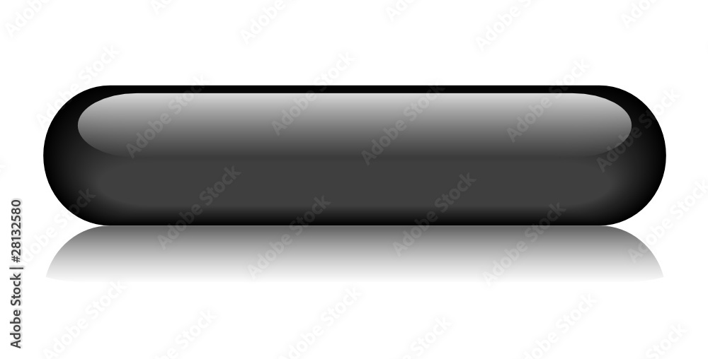 BLACK BUTTON (black template web internet blank click here grey) Stock ...