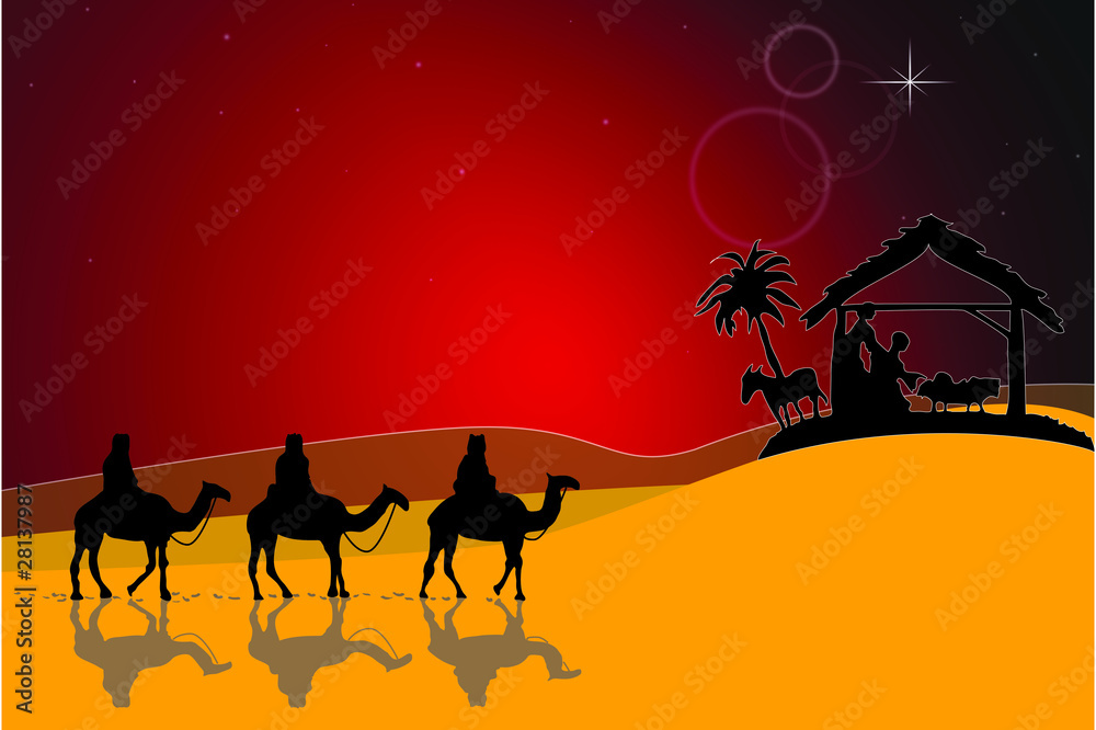 Three Wise Men Stock Vector | Adobe Stock