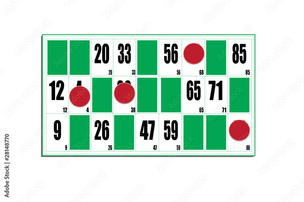 Vecteur Stock carton loto vert | Adobe Stock