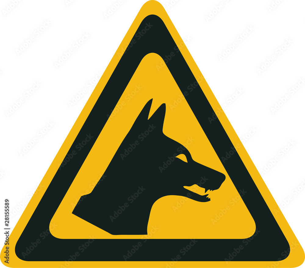Dingo danger, vector warning sign Stock Vector | Adobe Stock