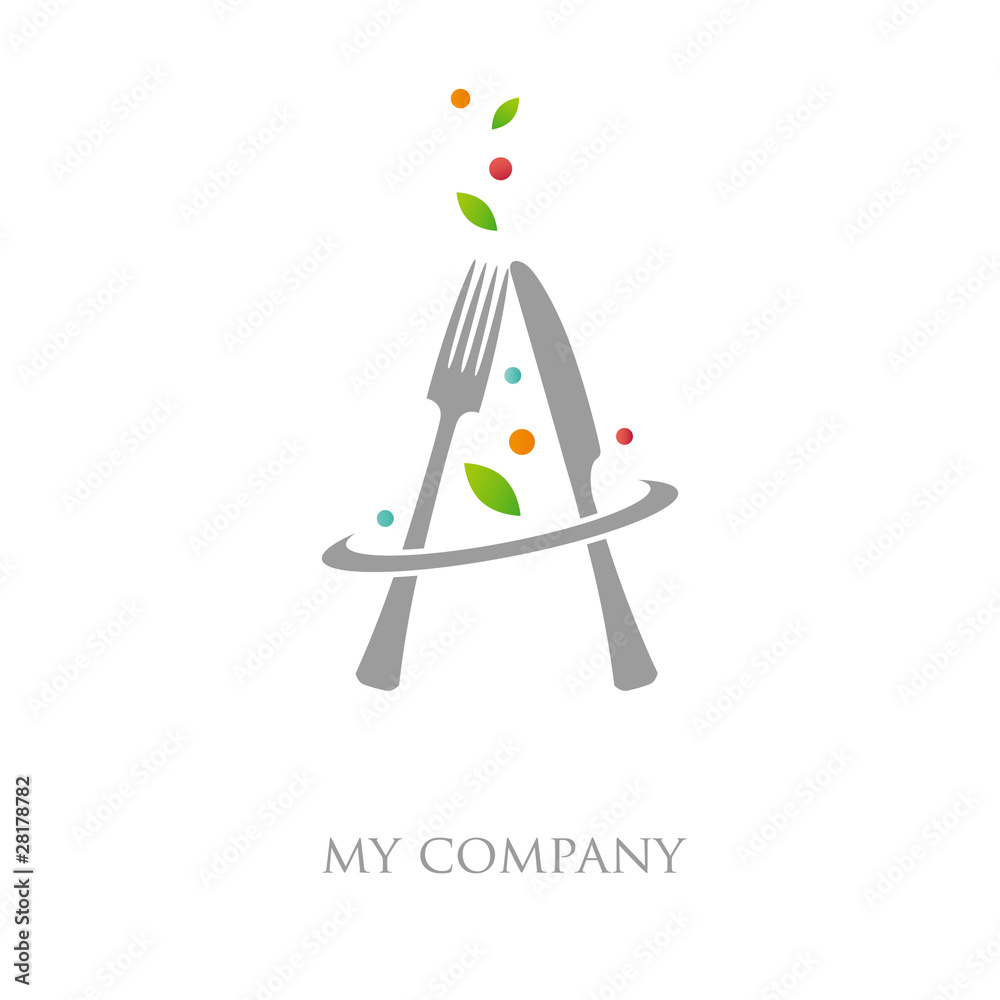 logo entreprise, restaurant, traiteur Stock Vector | Adobe Stock