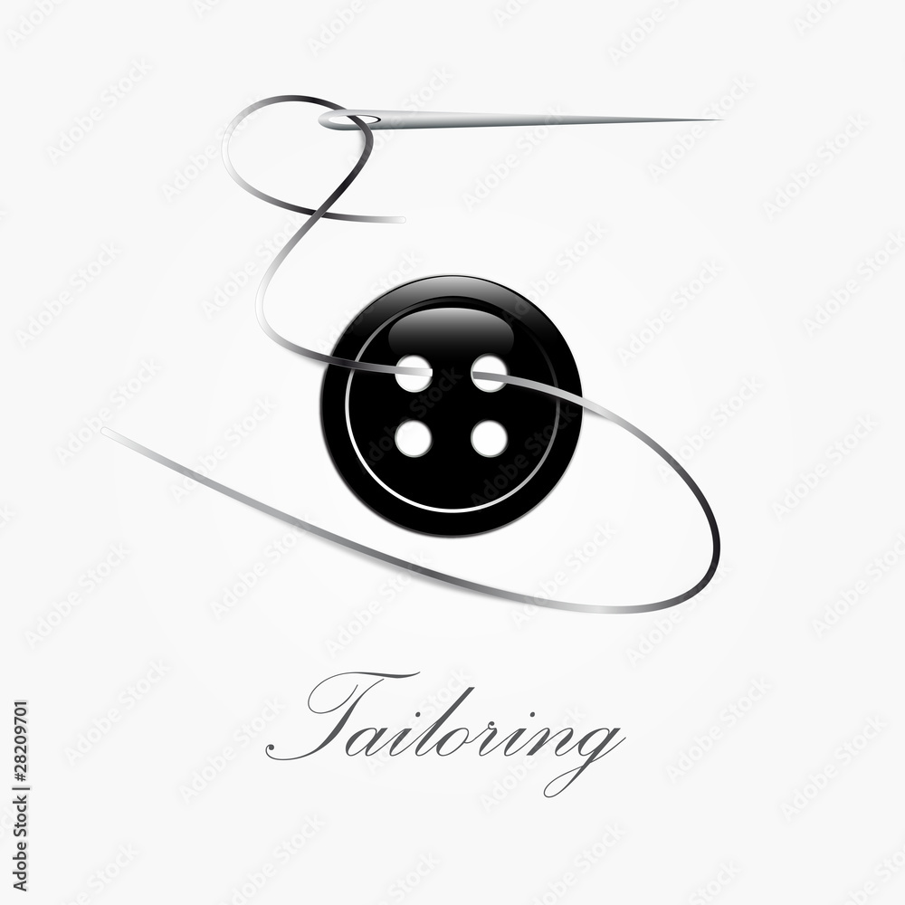 Logo tailoring on white background (vector) Stock Vector | Adobe Stock