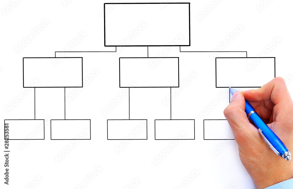 Hand drawing diagram isolated on white background Stock Photo | Adobe Stock