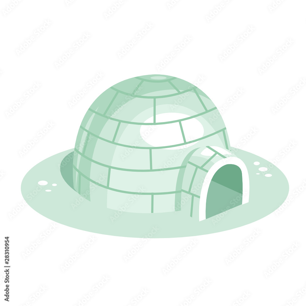 Cartoon igloo, vector illustration Stock Vector | Adobe Stock