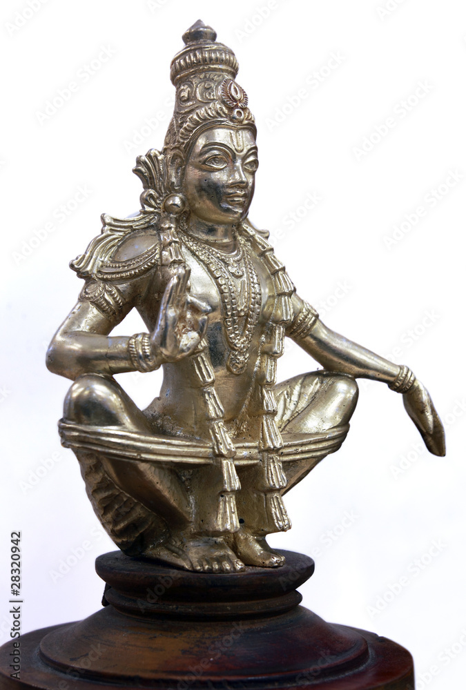 Hindu God Ayyappan Statue Stock Photo | Adobe Stock