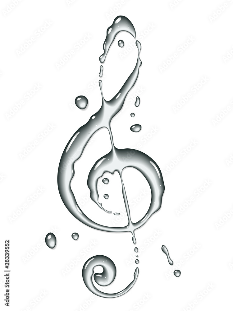Vector water clef symbol - Water font Stock Vector | Adobe Stock