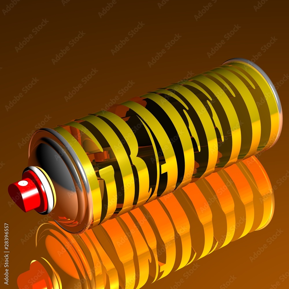 Graffiti Dose 3D Spraydose Stock-Illustration | Adobe Stock
