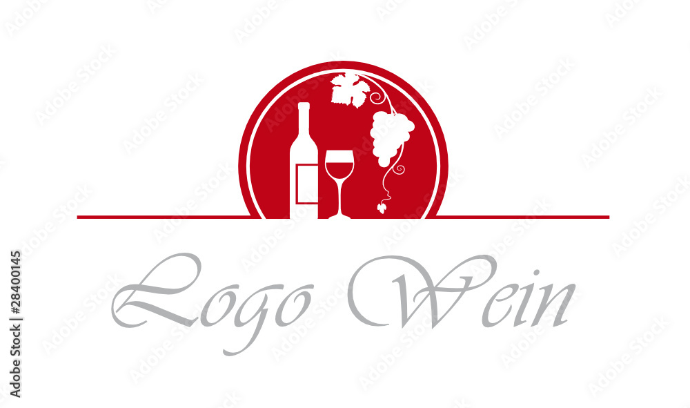 Wein Logo Stock-Vektorgrafik | Adobe Stock