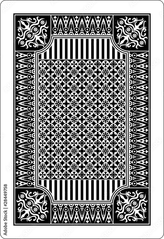 playing card back side 62x90 mm Stock Vector | Adobe Stock