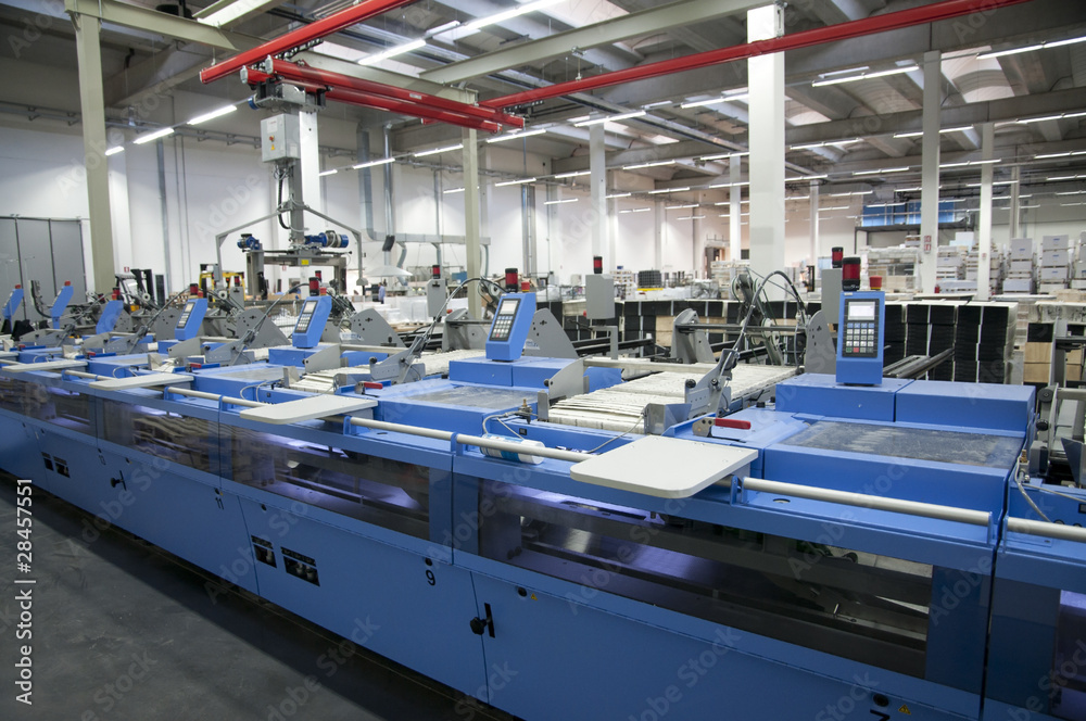 Print shop - Finishing line Stock Photo | Adobe Stock