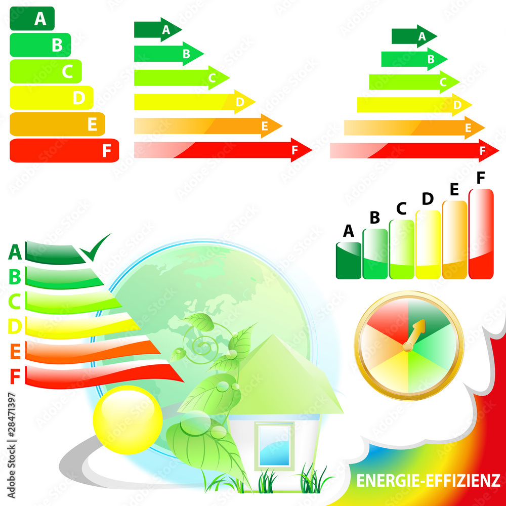 energie - effizienz - symbolset Stock-Vektorgrafik | Adobe Stock