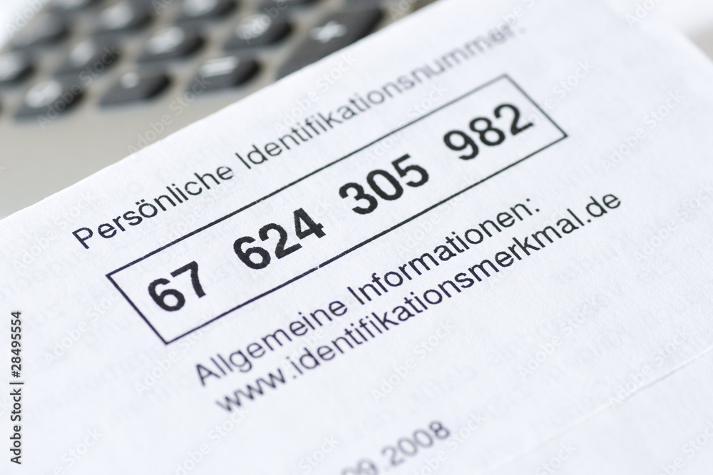 persönliche Identifikationsnummer (ist die des Fotografen) Stock-Foto ...