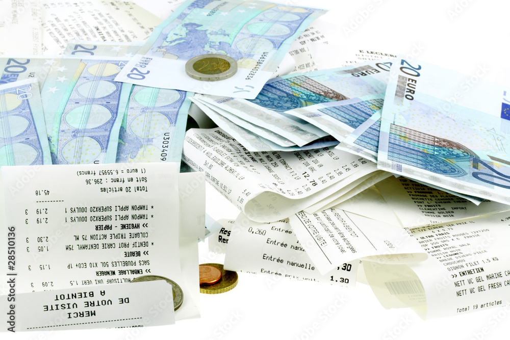 tickets de caisse et billets Stock Photo | Adobe Stock