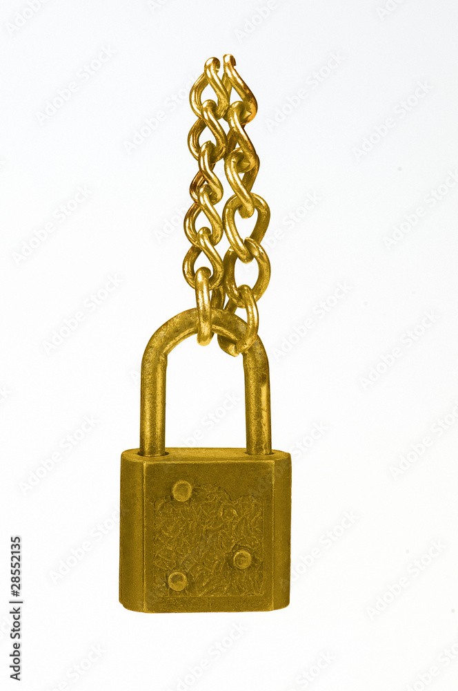 Candado con cadena Stock Photo | Adobe Stock