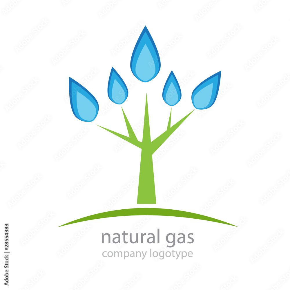 Logo tree natural gas # Vector vector de Stock | Adobe Stock