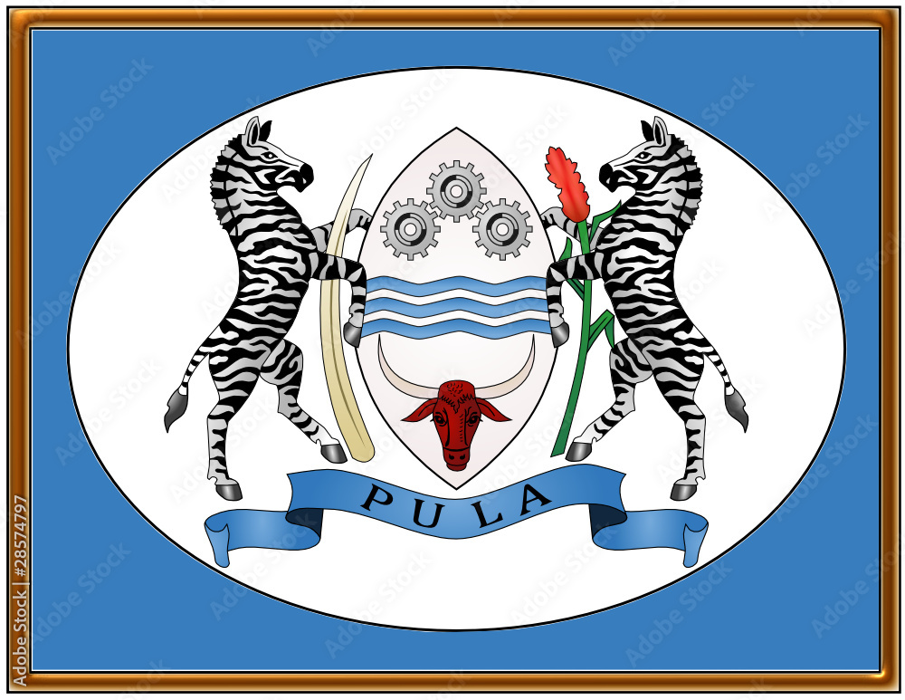 Botswana national emblem coat frame Stock Vector | Adobe Stock