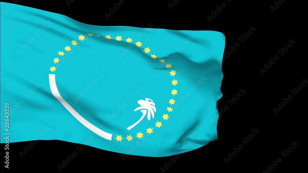 SPC flag slowly waving. Alpha included. Seamless loop. Stock Video ...