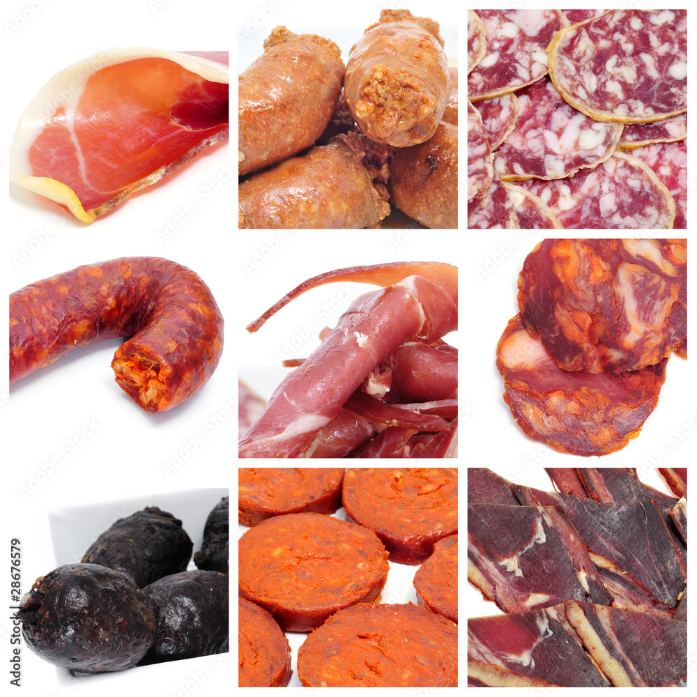 collage de embutido español Stock Photo | Adobe Stock