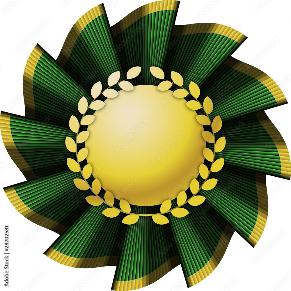 green cockade - coccarda verde Stock Vector | Adobe Stock