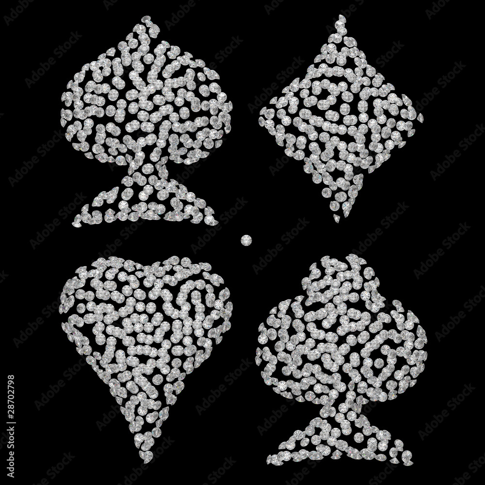 Diamond shaped Card Suits ilustración de Stock | Adobe Stock