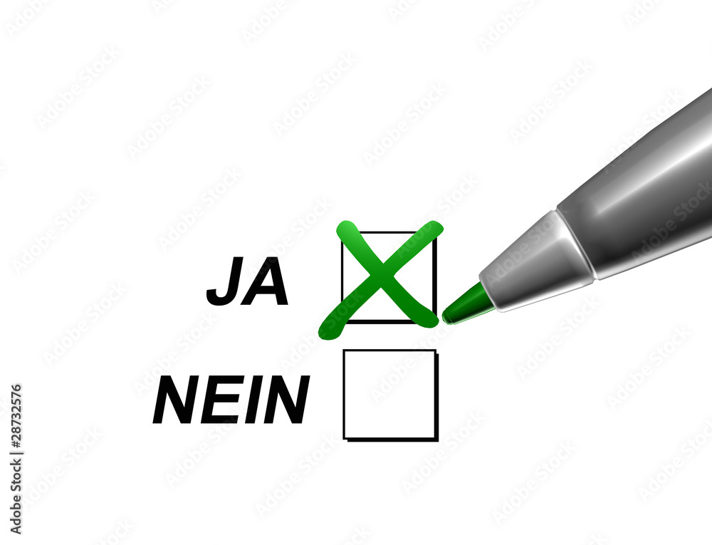 Ja Nein Stock-Illustration | Adobe Stock