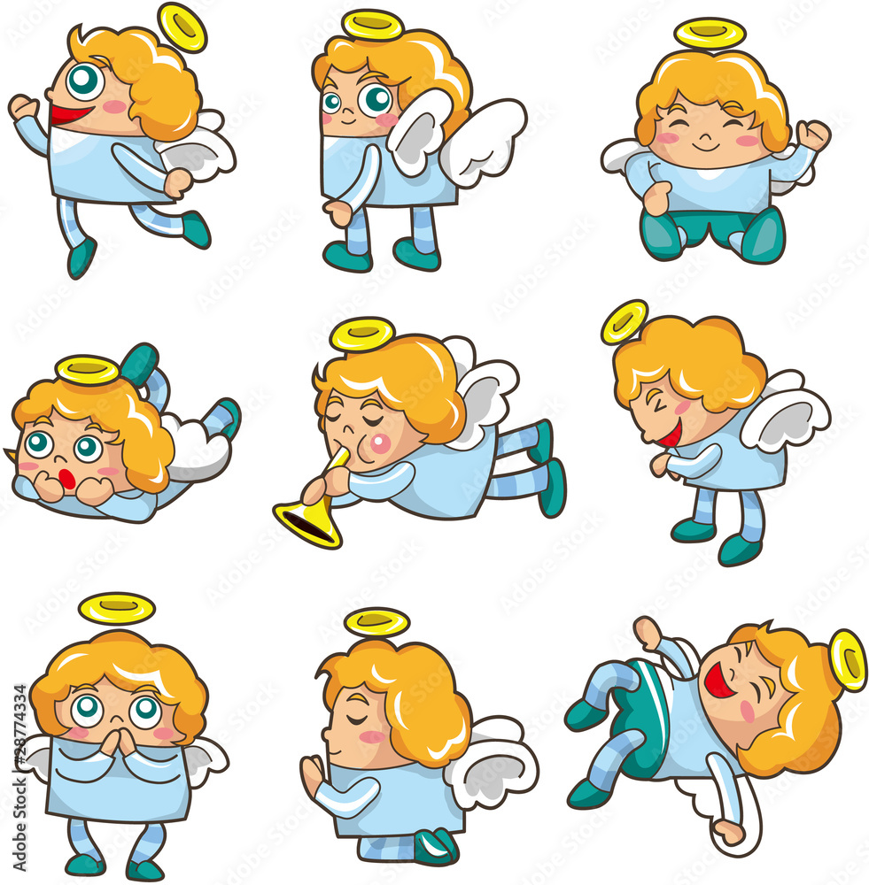 cartoon Angel icon Stock Vector | Adobe Stock