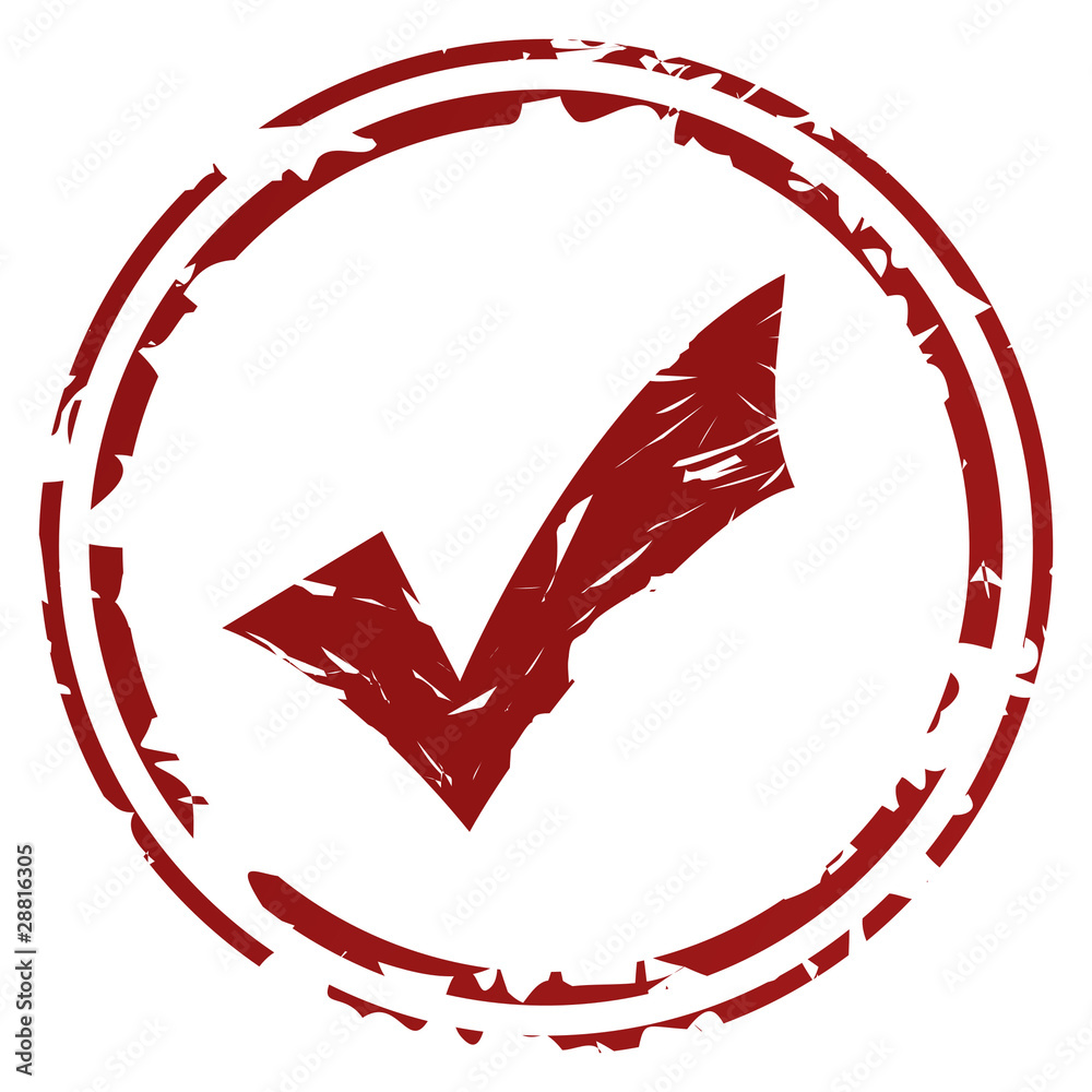 Tick or check mark stamp Stock Illustration | Adobe Stock