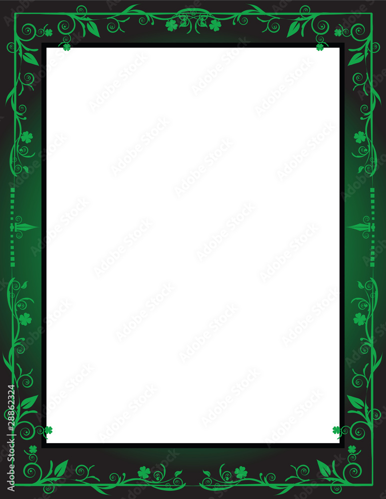 Irish Themed Frame/Background Vector Stock Vector | Adobe Stock