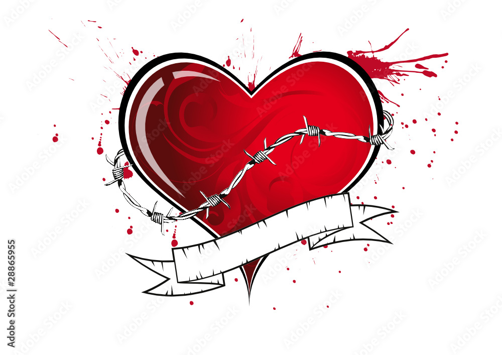 Tribal Broken Heart Drawings