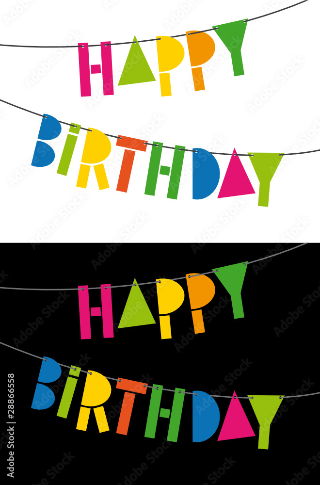 banderitas birthday Stock Vector | Adobe Stock