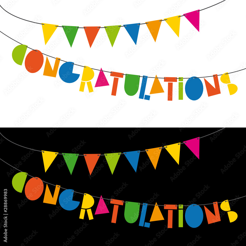 banderitas congratulations Stock Vector | Adobe Stock
