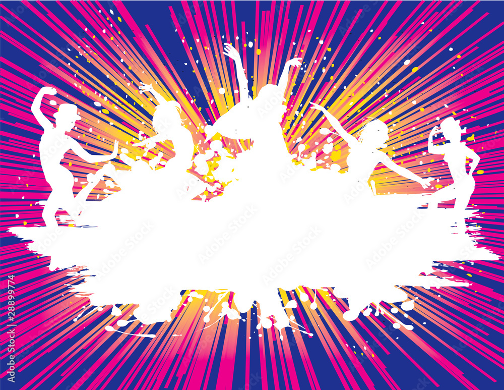 Party Flyer background Illustration vector Disco Stock Vector | Adobe Stock