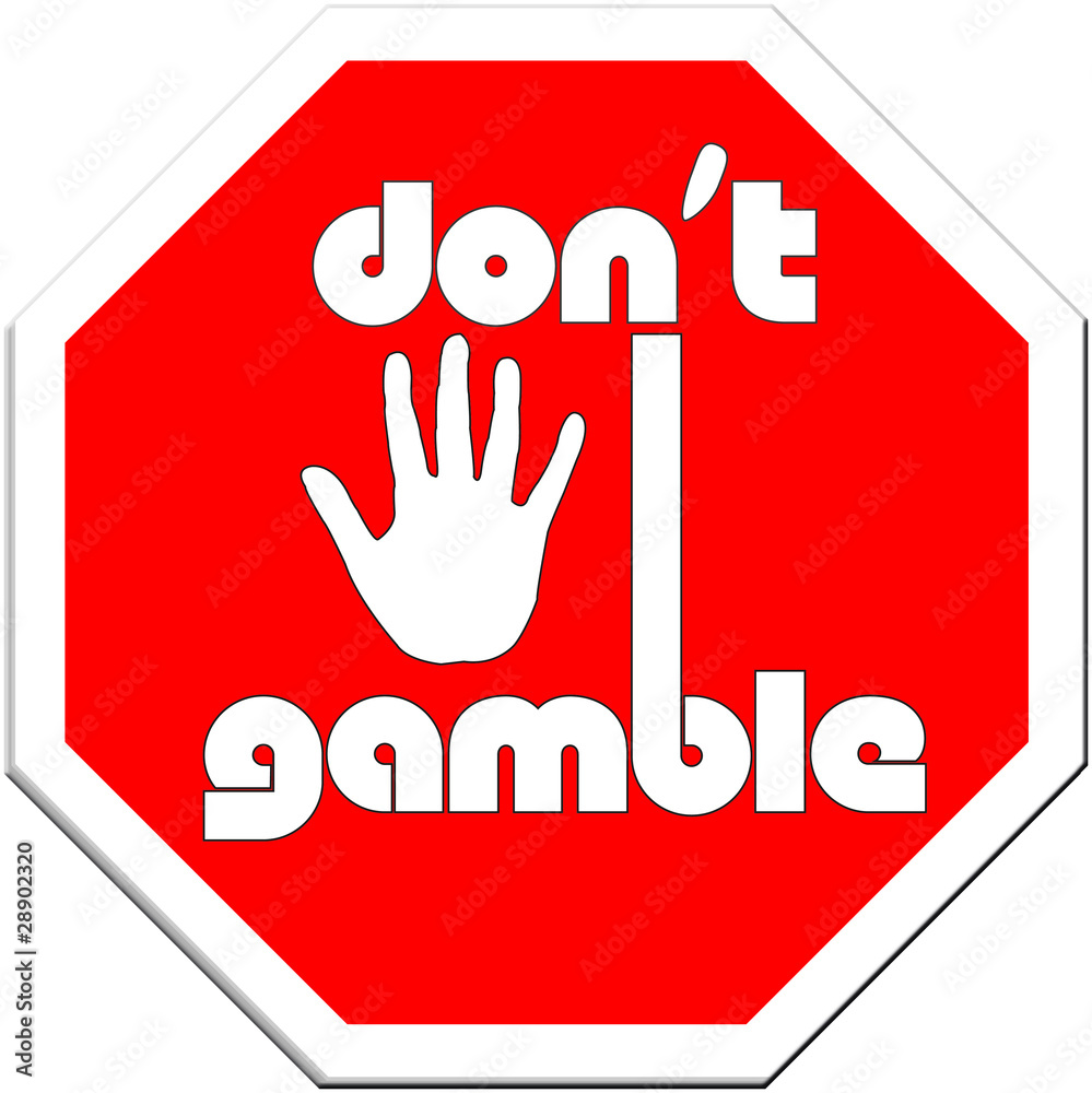 dont gamble 3 Stock Vector | Adobe Stock