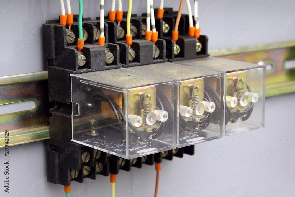 Electrical relays Stock Photo | Adobe Stock
