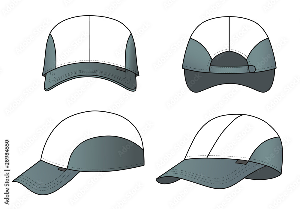 Cap vector illustration featured front, back, side Stock Vector | Adobe ...