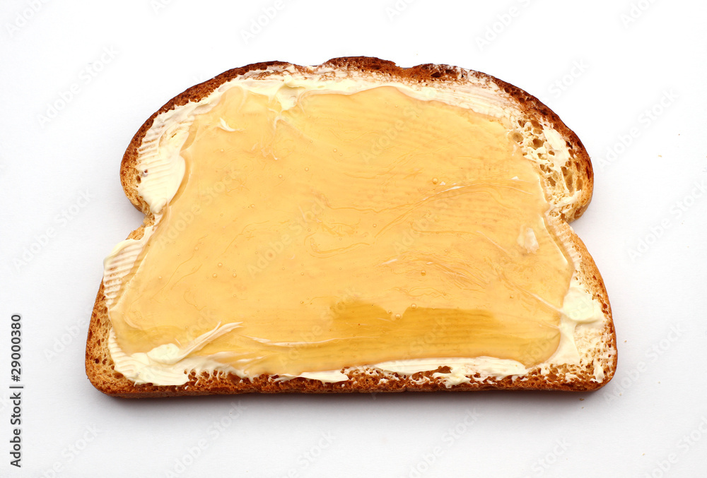 Zwieback mit Butter und Honig Stock Photo | Adobe Stock