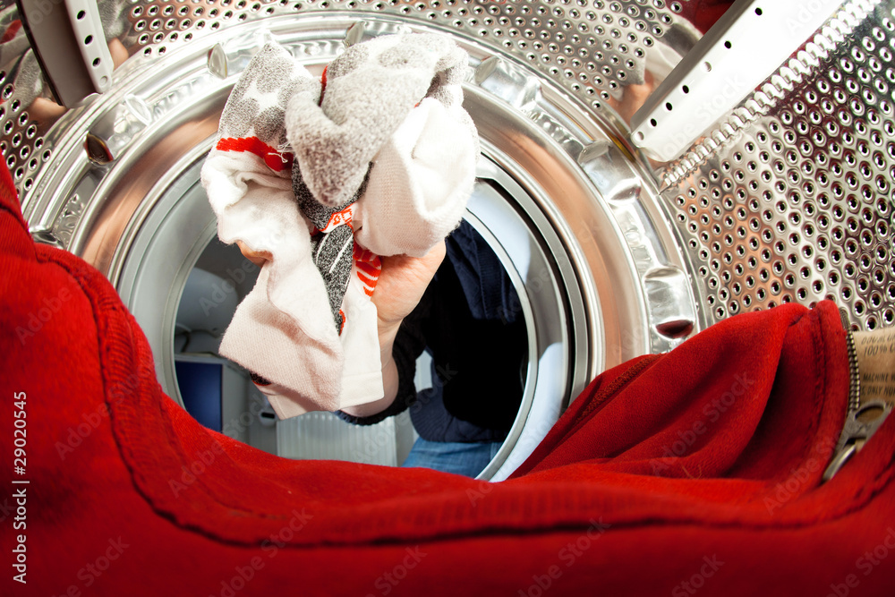 inside a washing machine Stock Photo | Adobe Stock